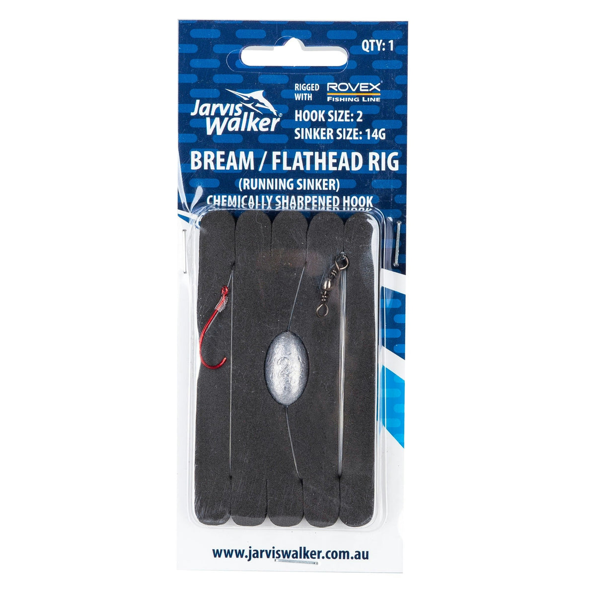 Jarvis Walker Bream / Flathead Rig With Chemically Sharpened #2 Hook R ...