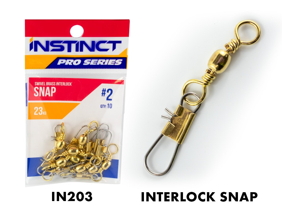 Instinct Pro Swivel Brass Interlock Snap – Tackle World