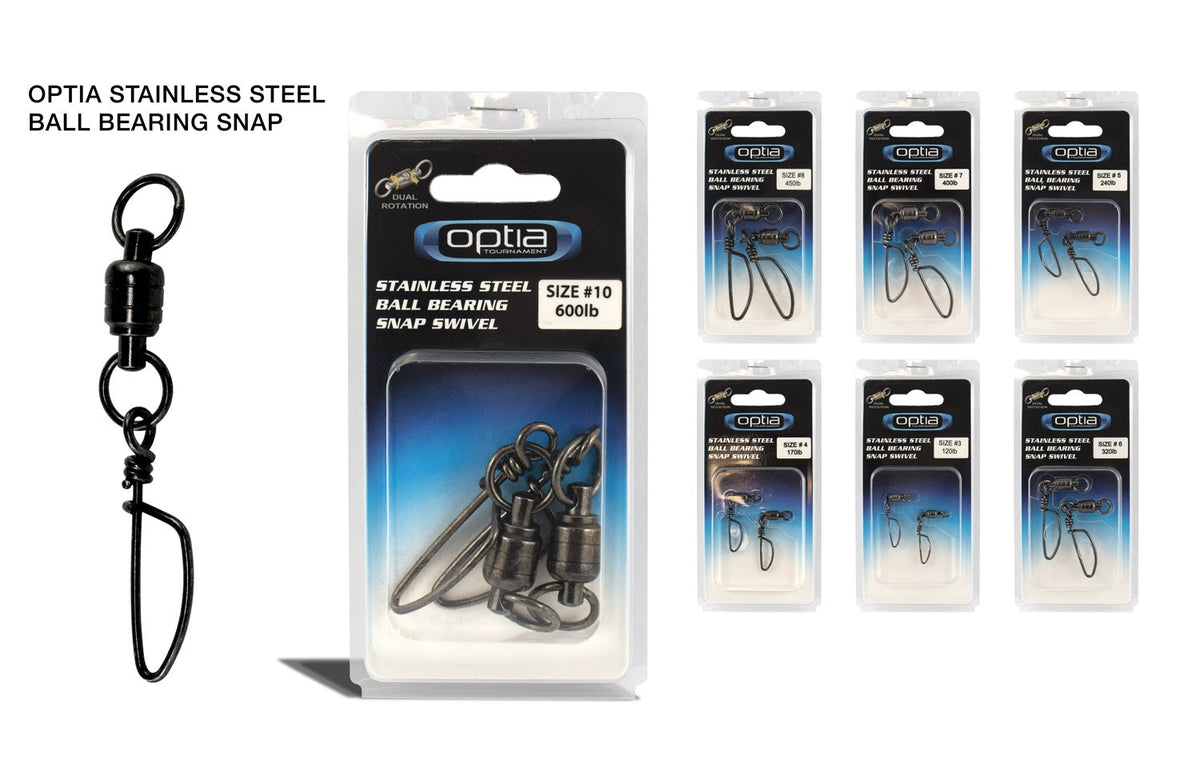 Optia Swivel Stainless Steel Ball Bearing Tournament Snap – Tackle World